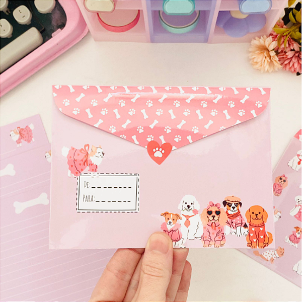 Kit Papeis de Carta com Envelopes Desfile Pets Buendia - Papelaria ...