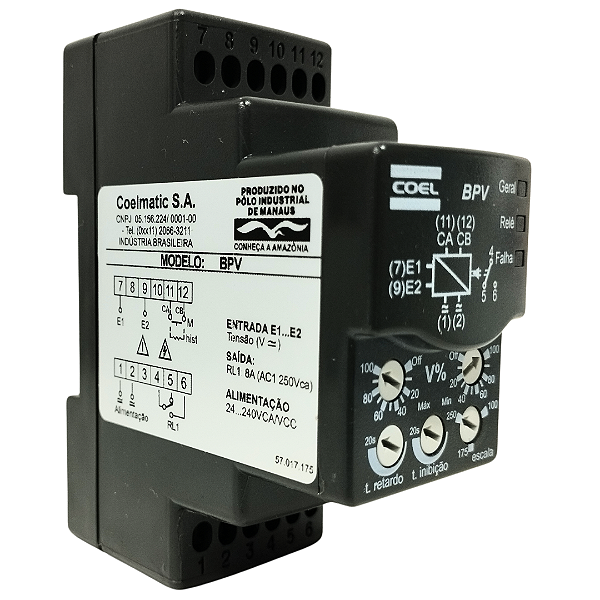 Rele Eletrônico Digital COEL BPVWA-P 24-240VCA/VCC ALTA - Difusor ar condicionado