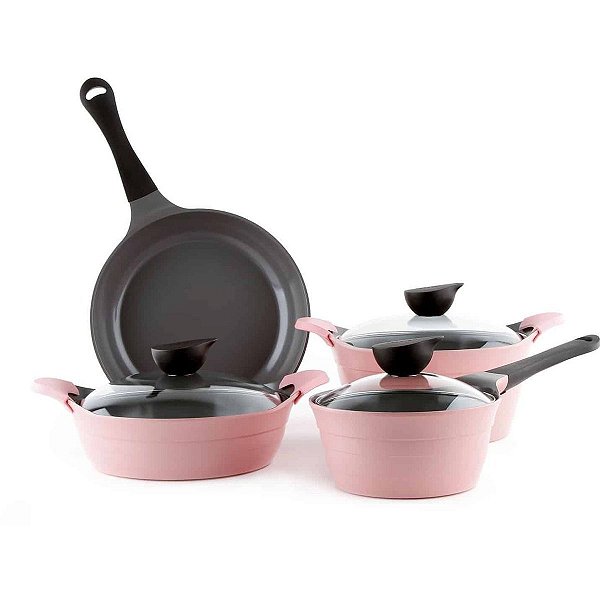 Jogo de Panelas Neoflam Alumínio Antiaderente Aeni 5 Pç Rosa - Produtos ...