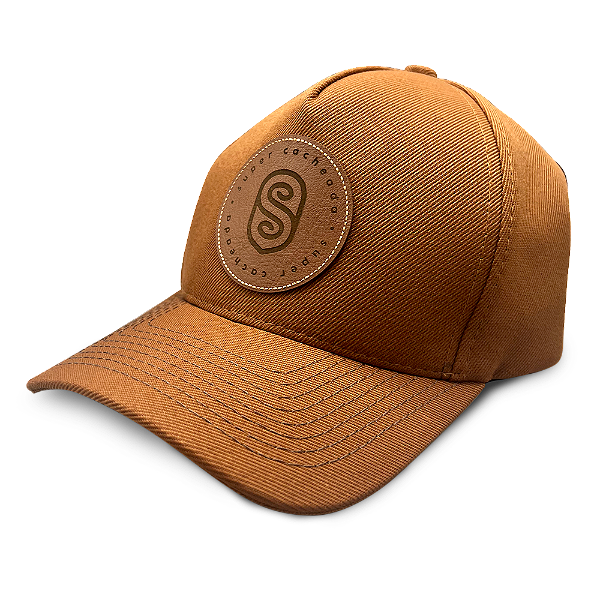 Boné Aberto com Revestimento Interno de Cetim - Caramelo Brasão - Super ...