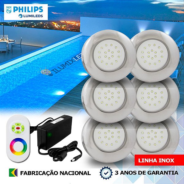 Kit Completo de iluminação LED RGB para Piscinas | ILUMIXLED.COM.BR ...