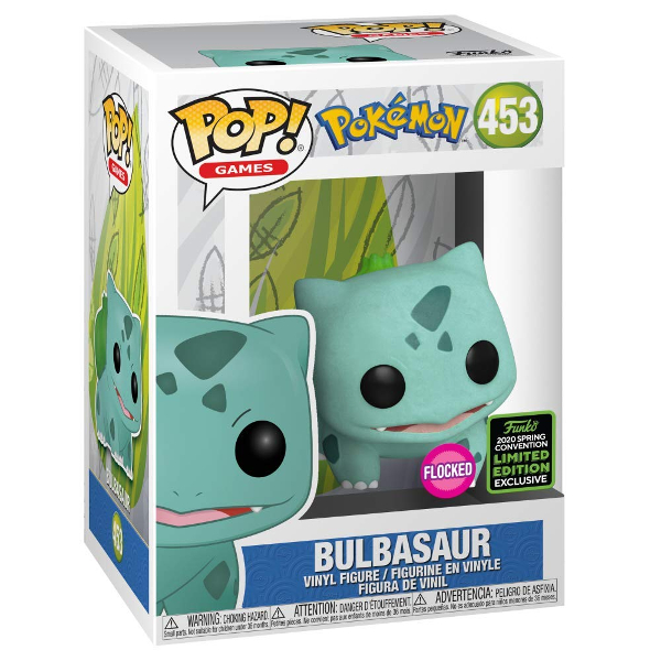 Funko Pop! Games Pokemon Bulbasaur 453 Exclusivo Flocked Original ...