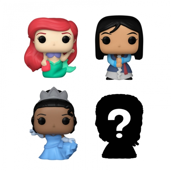 Funko Bitty Pop! Disney Princesas Ariel Mulan Tiana + Surpresa 4 Pack ...