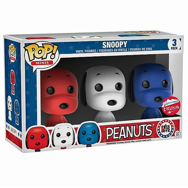 Funko Pop! Animation Peanuts Snoopy 3 Pack Exclusivo Original - Moça do ...