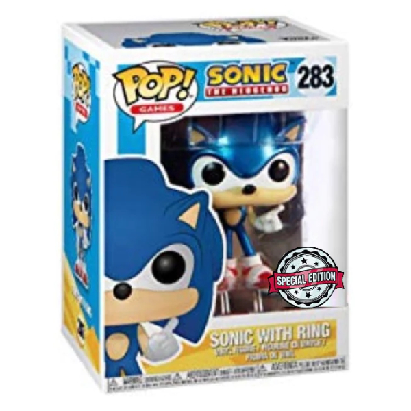 Funko Pop! Games Sonic with Ring 283 Exclusivo Original Colecionavel ...