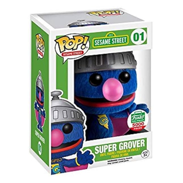 Funko Pop! Sesame Street Super Grover 01 Exclusivo Flocked Original ...