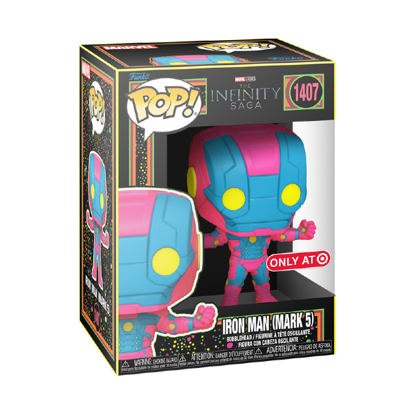 Funko Pop! Marvel Homem de Ferro Iron Man 1407 Exclusivo Blacklight ...