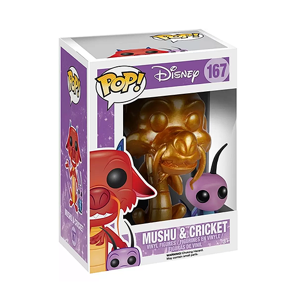 Funko Pop! Disney Mulan Mushu & Cricket 167 Gold Original - Moça do Pop ...