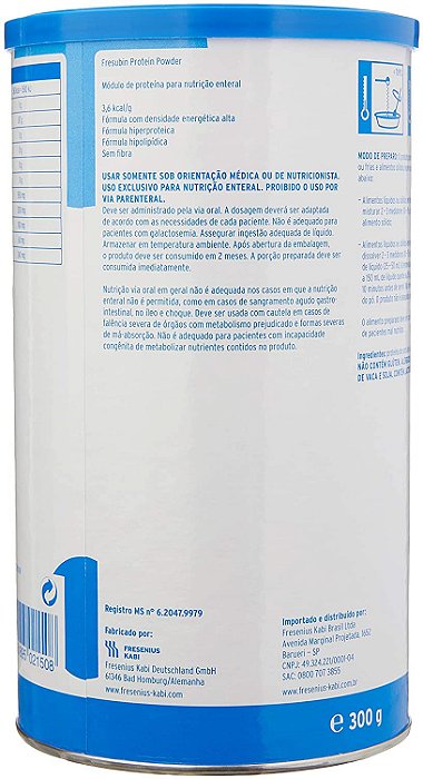 Fresubin Protein Powder - 300g - Fresenius - Via Saúde agora é TNUT