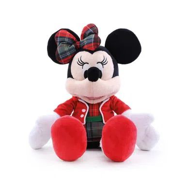 MINNIE SENTADA C/VESTIDO E CASACO XADREZ VRD/VRM - DISNEY - Raffaello ...