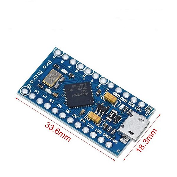 Placa Pro Micro 5V ATmega32u4 - USB-C - Fermarc - Robótica