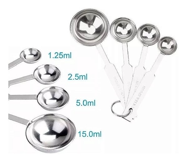 Kit Colheres Medidoras 5 Peças Inox Medidas Cozinha - Loja Coisaria ...