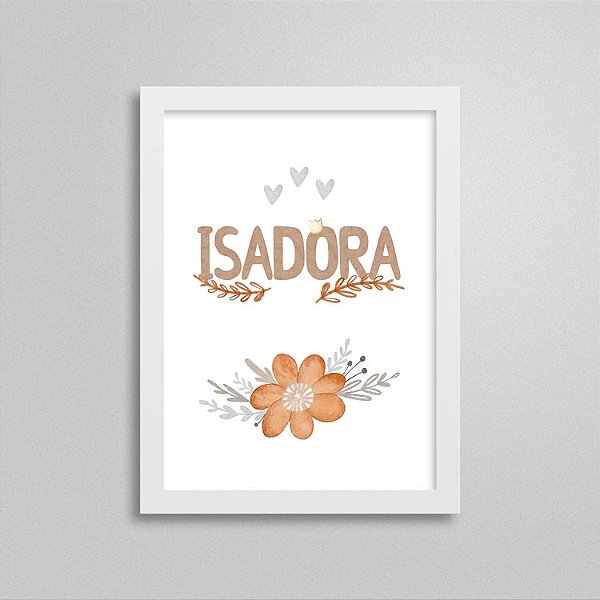 Quadro personalizado com nome Isadora - Decor Quadros - Bebê e Infantil