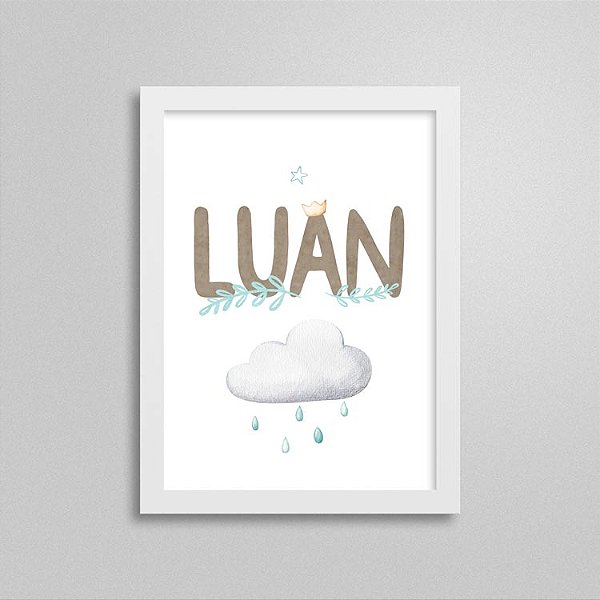 Quadro personalizado com nome Luan - Decor Quadros - Bebê e Infantil