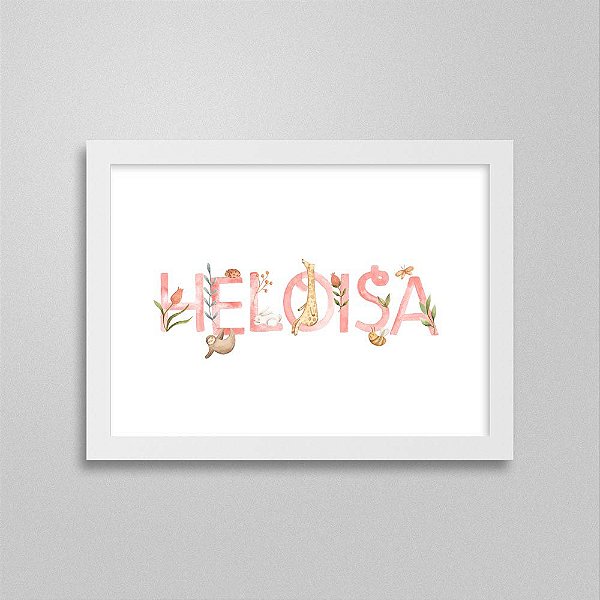 Quadro nome Heloisa - Decor Quadros - Bebê e Infantil