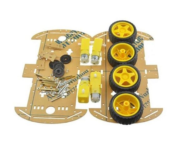 chassi 4wd, 4 rodas - ARDUCORE - Robótica Educacional arduino