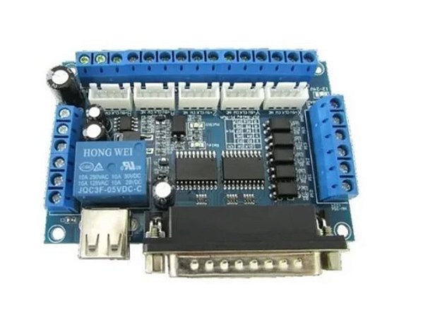 Placa Interface Cnc 5 Eixos Bob Cabo Db25 Arducore Robótica Educacional Arduino
