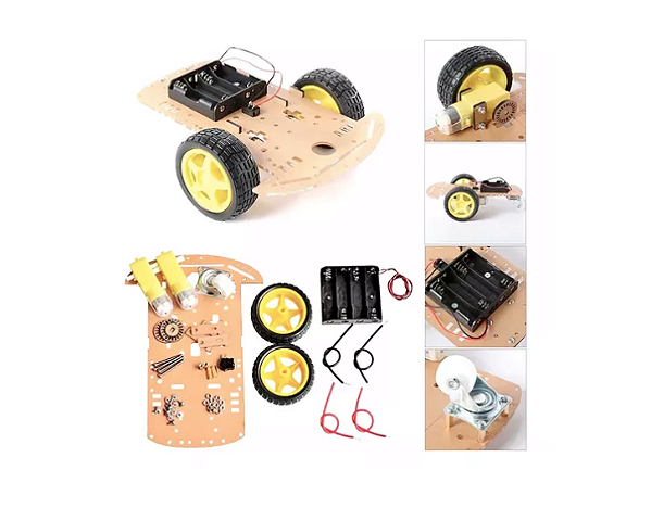 Kit Chassi Robô 2WD 200RPM Acrílico 3mm - ARDUCORE - Robótica ...