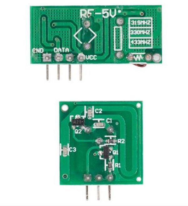 Módulo RF Transmissor + Receptor 433Mhz AM - ARDUCORE - Robótica ...