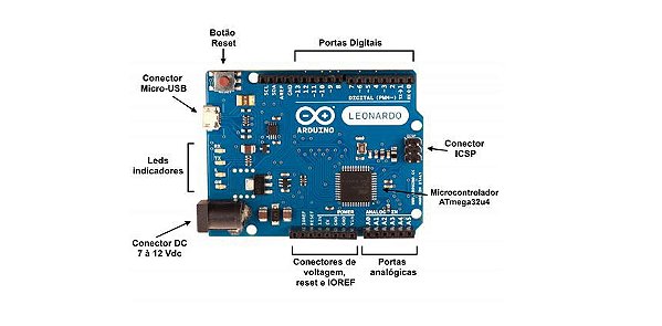 Arduino Leonardo R3 + Cabo Usb - ARDUCORE - Robótica Educacional arduino