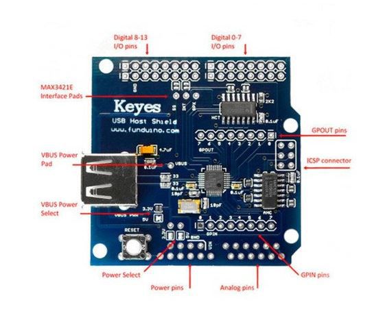 Arduino Usb Host Shield 2.0 - Arduino - ARDUCORE - Robótica Educacional arduino