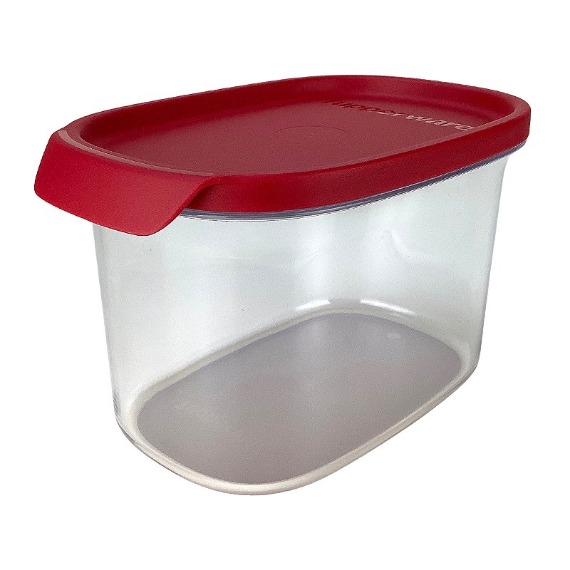 Tupperware Ultra Clear Oval 1 litro Transparente e Vermelho - Comprar ...
