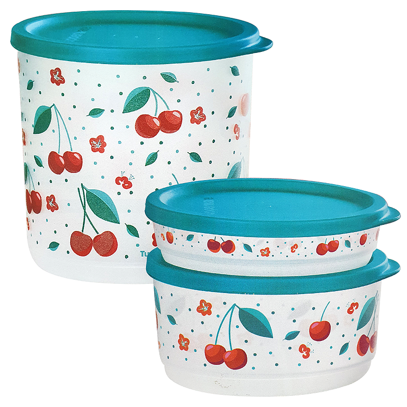 Kit Tupperware Refri Line Redondo Cerejas 3 peças - Comprar Tupperware ...