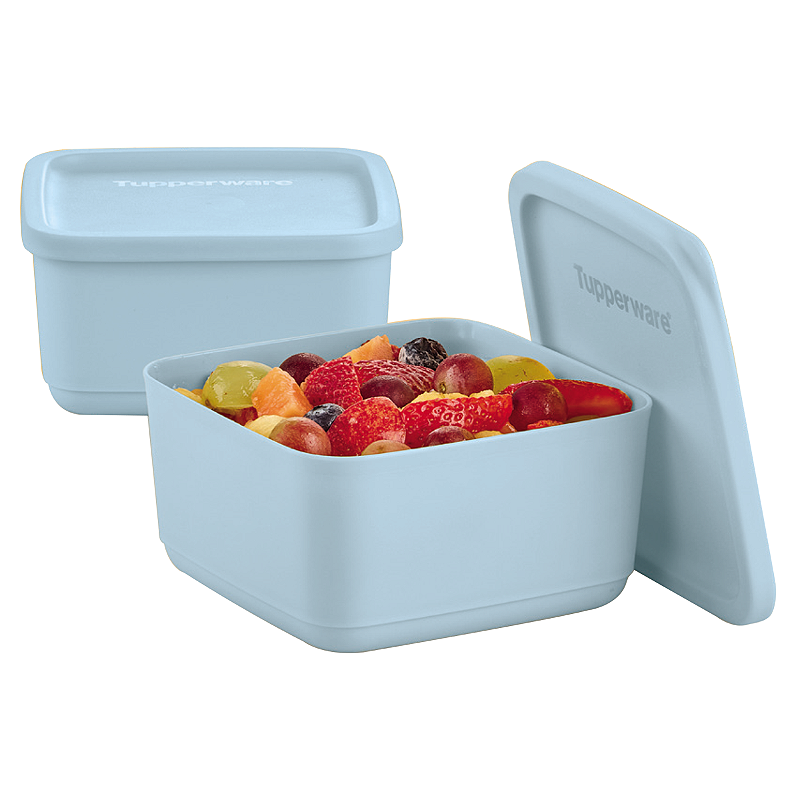 Kit Tupperware Refri Line Quadrado 650ml Azul 2 Peças - Comprar ...