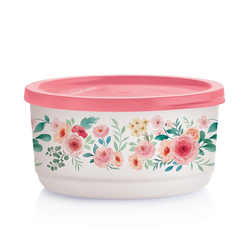 Tupperware Refri Line Redondo 530ml Rosas Aquarela - Comprar Tupperware ...