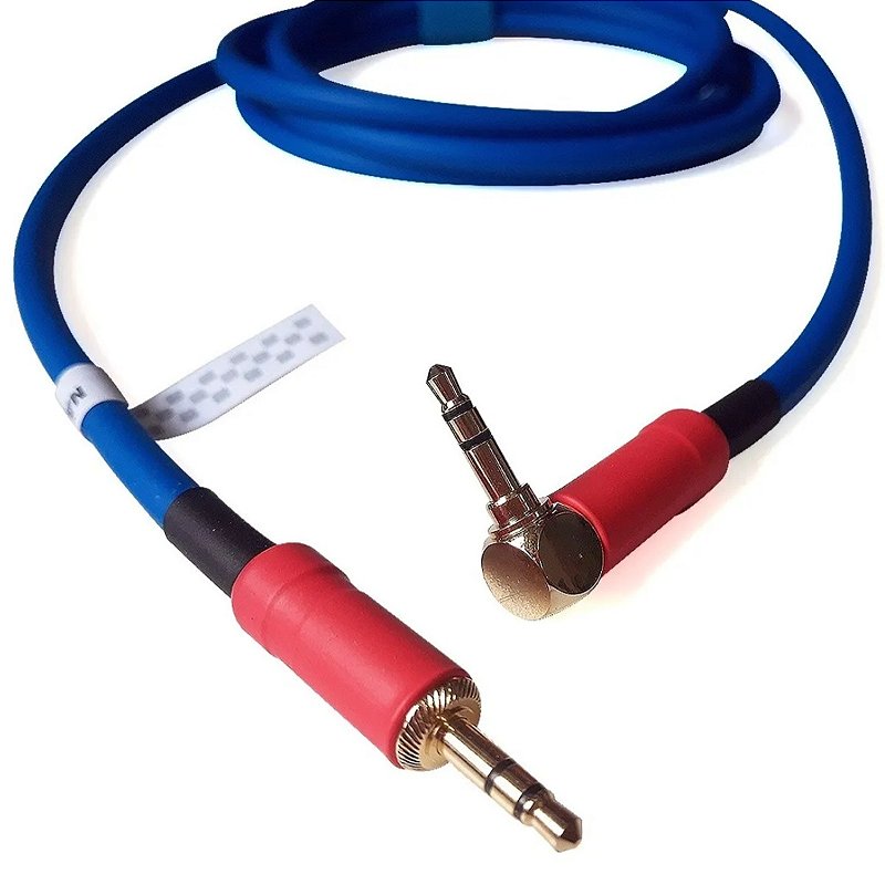 Cabo P2 90 graus x P2 reto Estéreo Profissional dupla blindagem ...