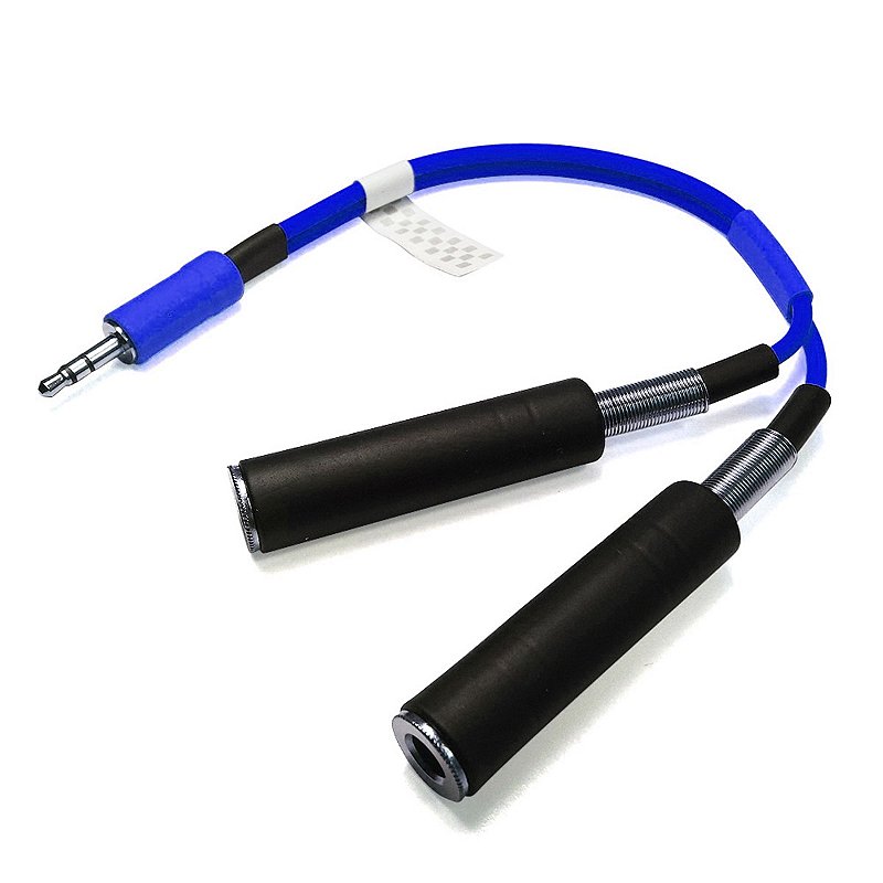 Adaptador P2 Estéreo + 2 Jack P10 (J10 fêmea) de 20cm - Custom Cabos