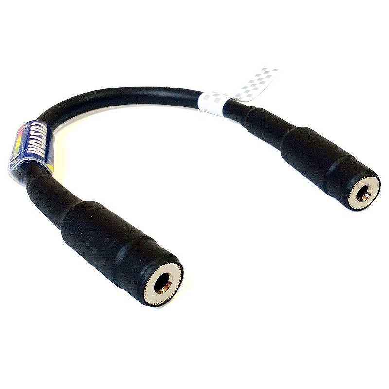 Adaptador / Emenda Jack P2 + Jack P2 (J2 fêmea) Blindado - Custom Cabos