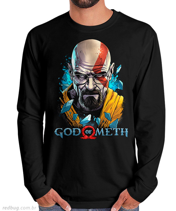 Camiseta manga longa God of Meth! Geek e nerd na veia - RedBug Camisetas