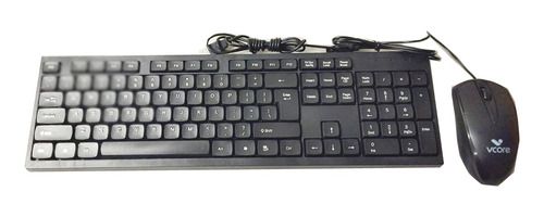 Kit Teclado E Mouse-Padrão Americano Us - Sem Ç - Vcore Soluçoes