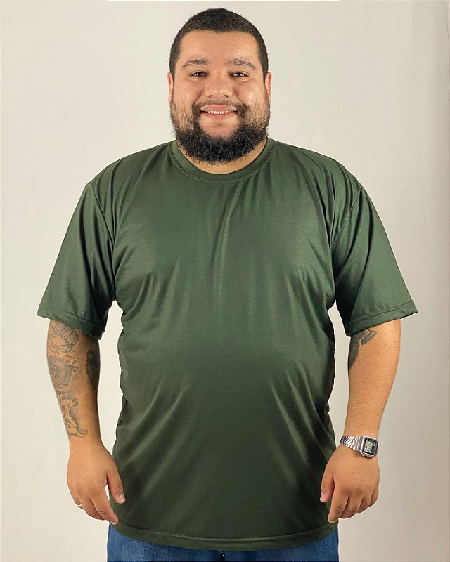 Camiseta Verde Musgo, Extra Grande, 100% Poliéster - Fábrica de ...