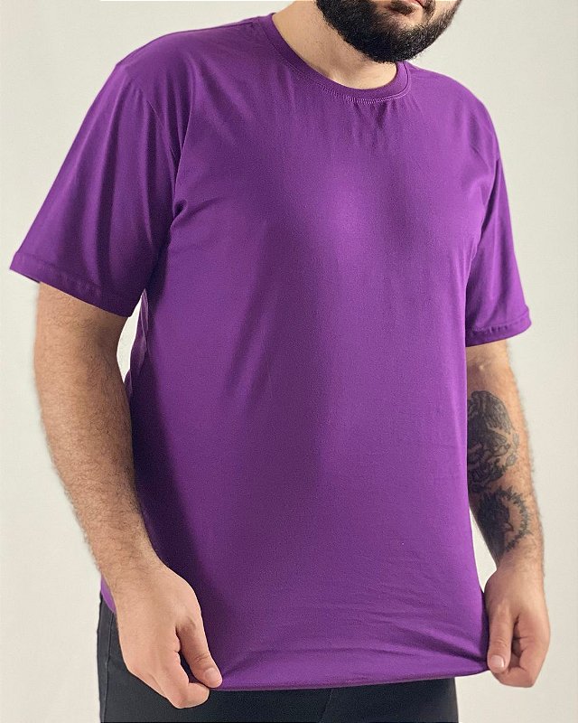 Camiseta Roxo, 100% Algodão, Fio 30.1 Penteado - Fábrica de Camisetas ...