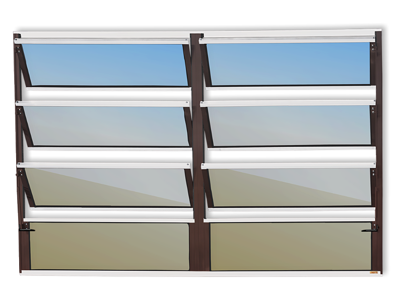 Basculante Alumínio 2 Seções 80 X 200 Plus V.Refl.Mix Corten Brimak ...