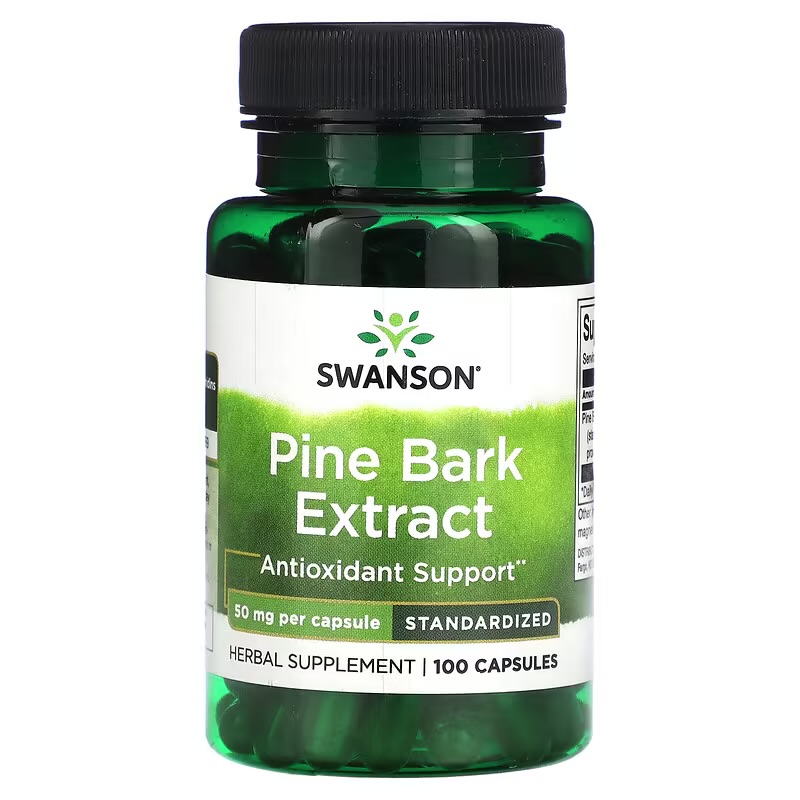 Swanson, Pine Barck Extrato da Casca de Pinheiro, 50 mg | 100 Cápsulas ...