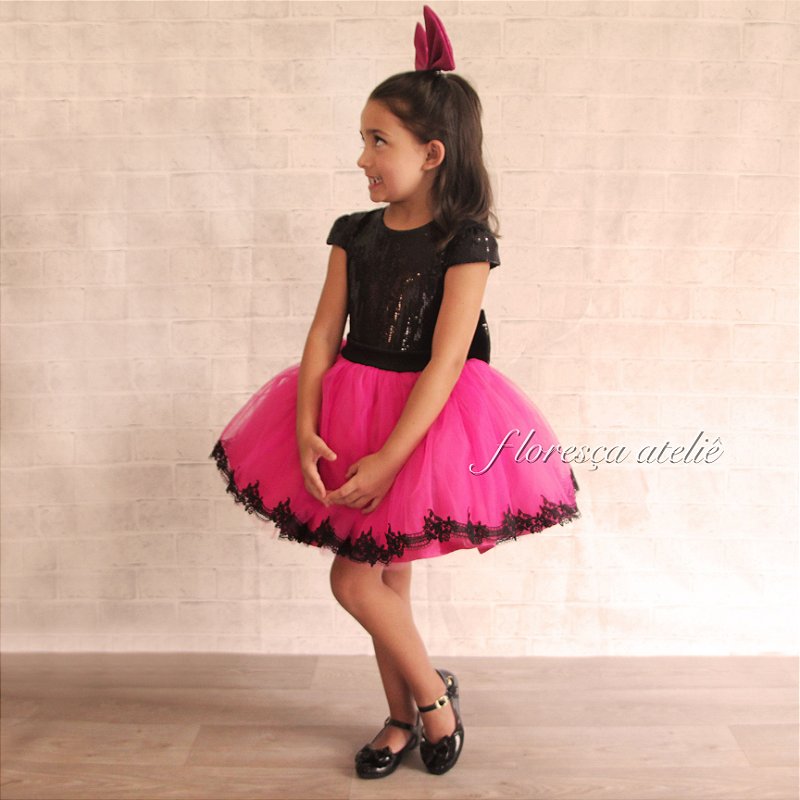Vestido Infantil LOL Diva Glitter | Floresça Ateliê - Floresça Ateliê ...