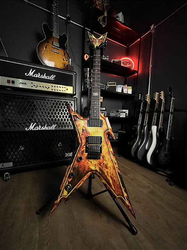 Guitarra Dean Razorback Dimebag Darrell Canhoto C/ CASE - Crunch Music