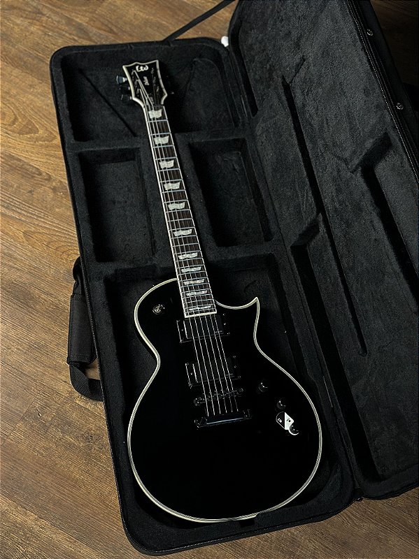 GUITARRA ESP LTD EC-1000S - BLACK - COM CASE - EC1000 - Crunch Music
