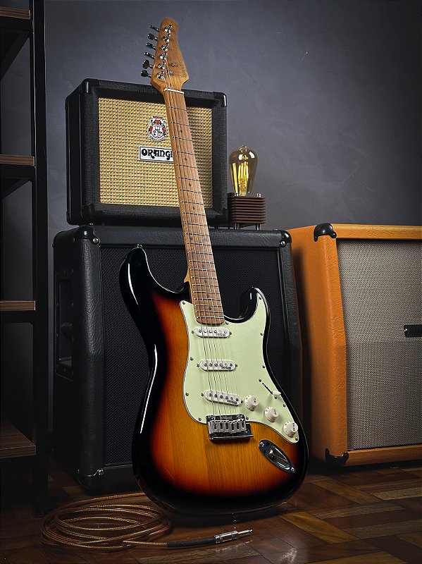 GUITARRA STRATOCASTER BENSON - HARDY 901 - SUNBURST - Crunch Music