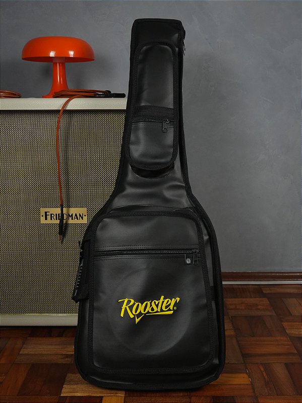 Capa Guitarra Premium Couro Sintetico - Preto - Crunch Music