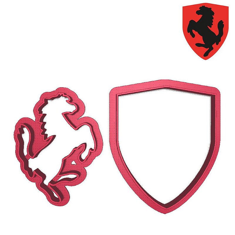 Cortador Brasao Cavalinho Ferrari Logo Carro Corrida - Doce Impresso ...