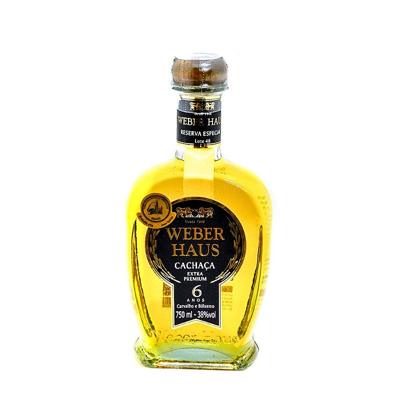 Cachaça Weber Haus 6 Anos Extra Premium 750ml - Vô Milano Cachaçaria