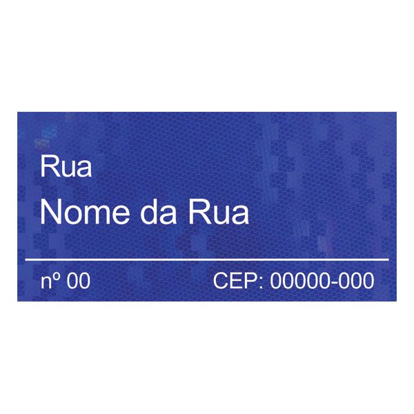 Placa de rua (logradouro) - 50 x 25cm - Loja Viária - Produtos para ...