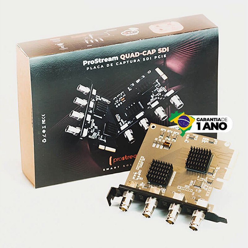 Prostream Placa de Captura QUAD-CAP SDI - Campvideo - Equipamentos Profissionais Para Audiovisual