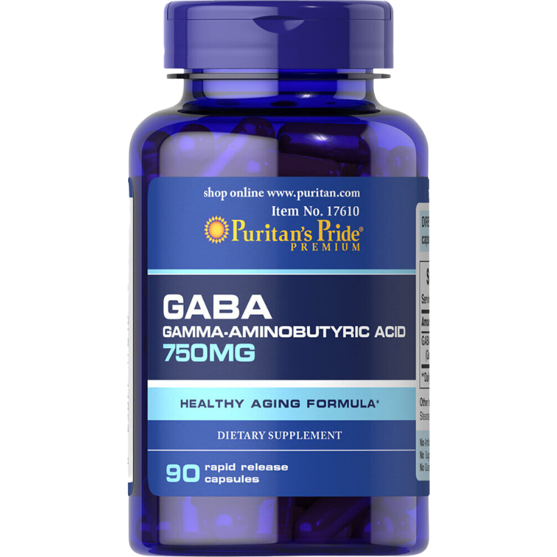 GABA 750mg (90 Cápsulas) – Puritan’s Pride - Todas Vitaminas ...