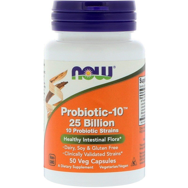 Probiotic 10 25 Billion (50 Vcaps) Now Foods - Now Suplementos ...