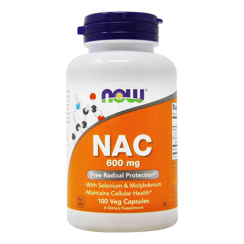NAC 600mg (100 cápsulas) - Now Foods - Todas Vitaminas: Suplementos ...